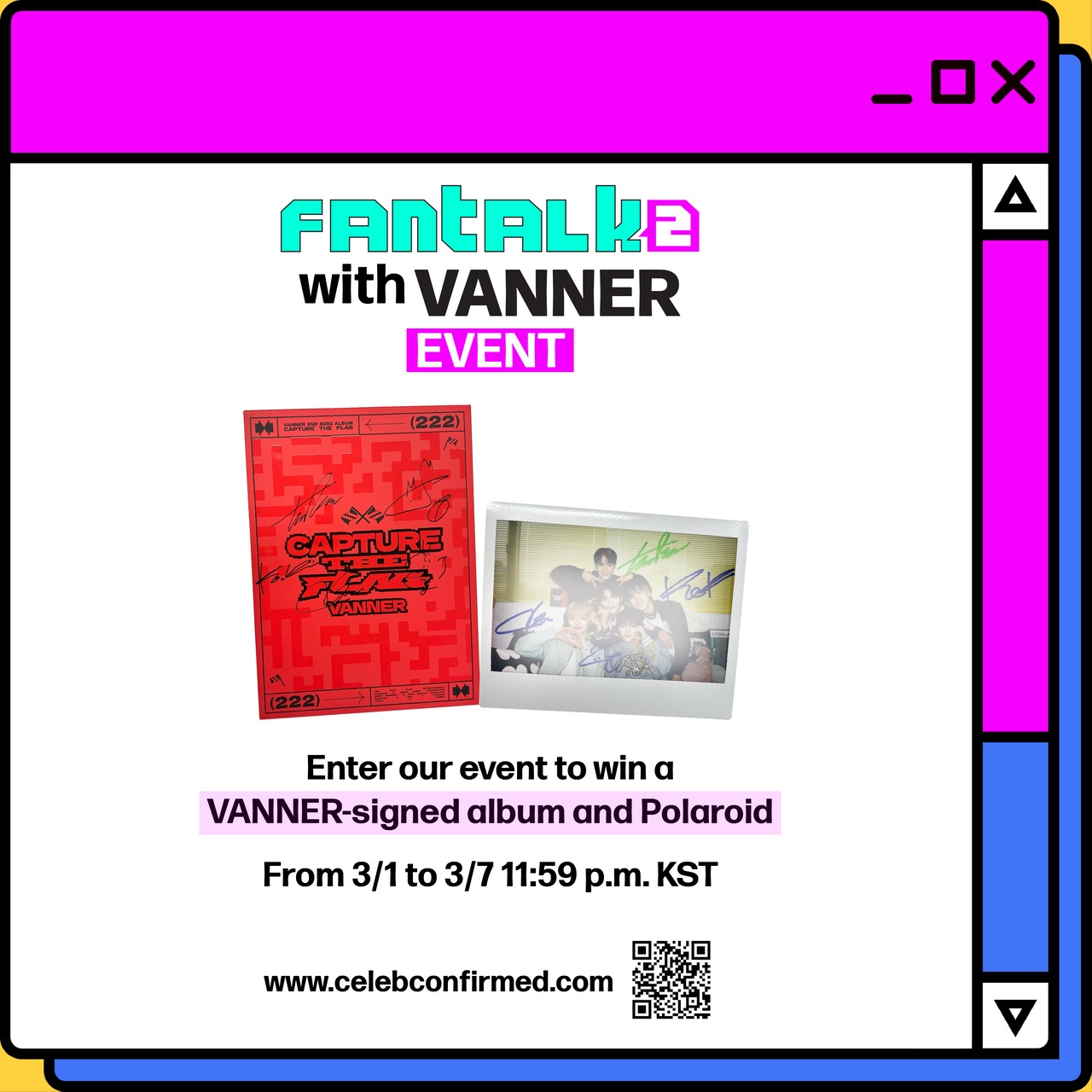 [FANTALK2 with VANNER] – Signed album and Polaroid event ⭐ 📣 How to participate Leave a comment ...